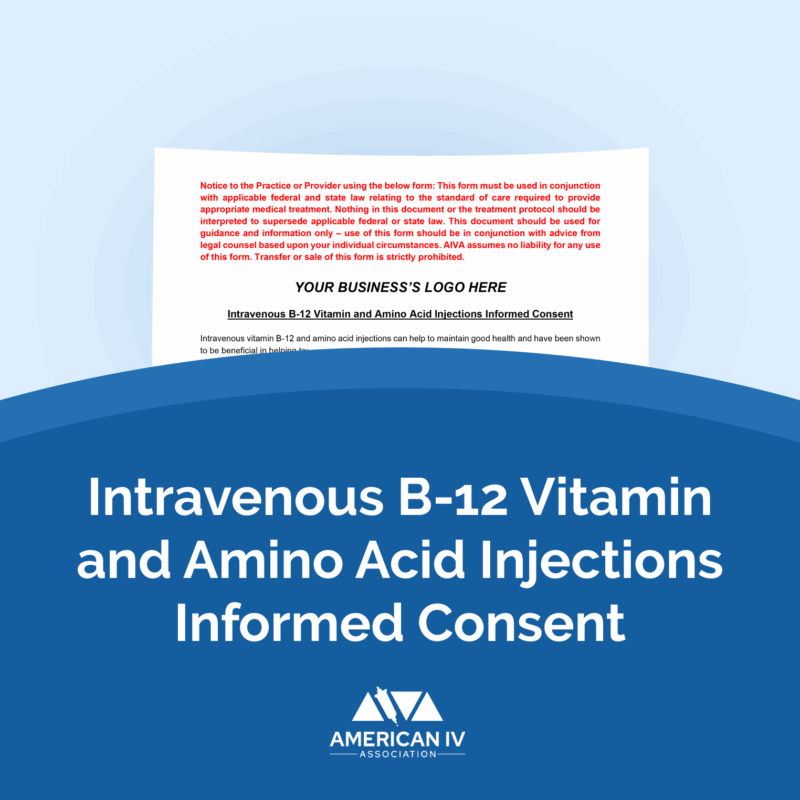 Intravenous B-12 Vitamin and Amino Acid Injections Informed Consent ...