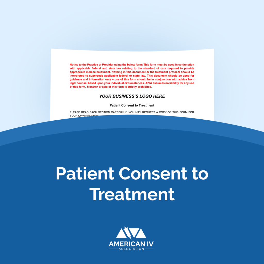 Patient Consent to Treatment - American IV Association
